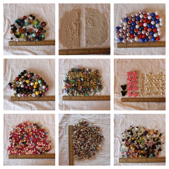 Reclaimed Plastic Beads Large and Small Upcycled Bead Lot | Etsy