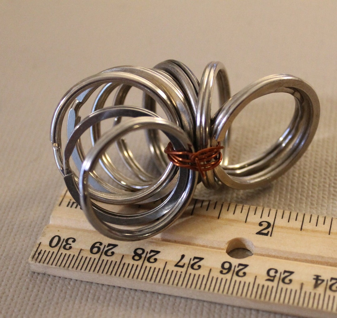 Assorted Metal Keyrings. Reclaimed From Old Bags/clothes, Silver, Gold ...