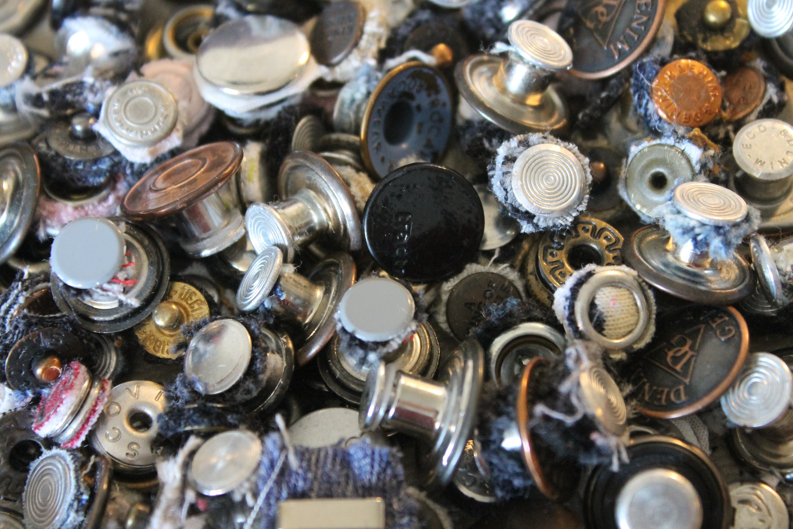 Lot of 100 Reclaimed Rivets Buttons and Snaps From Salvaged - Etsy