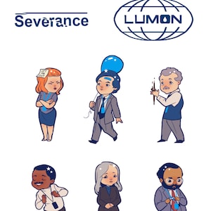Severance Chibi Characters Sticker Sheet - Etsy