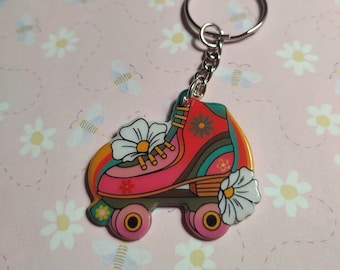 Roller Skate Keychain - Etsy