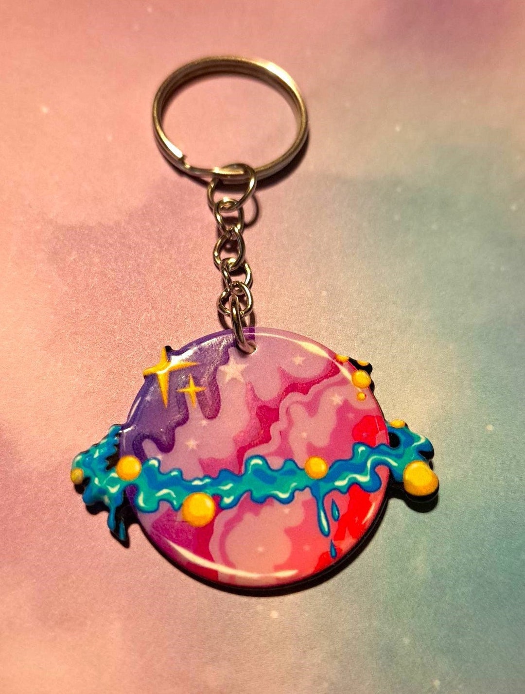 Planet Keychain - Etsy