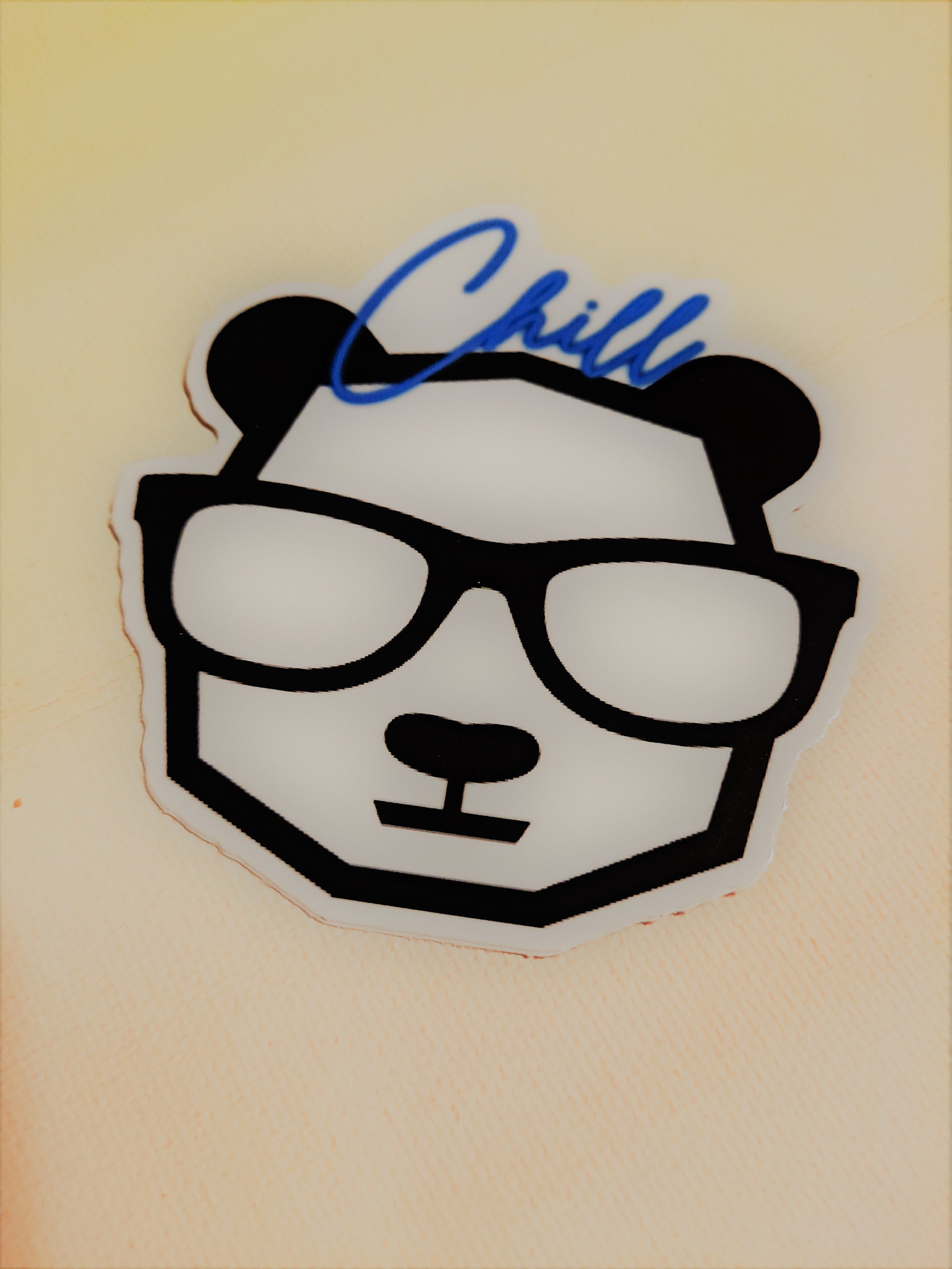 Chill Panda Bear Waterproof Vinyl Sticker | Etsy