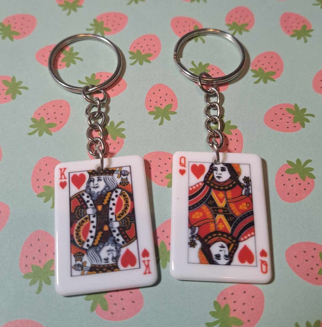 King and Queen Keychain Set -2 Keychains - Etsy