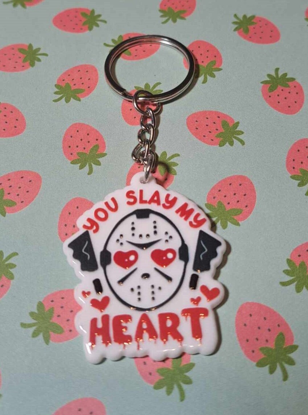 Jason You Slay My Heart Keychain - Etsy
