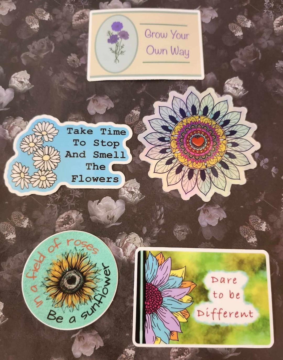 Flower Power Sticker Pack - 5 Stickers - Etsy