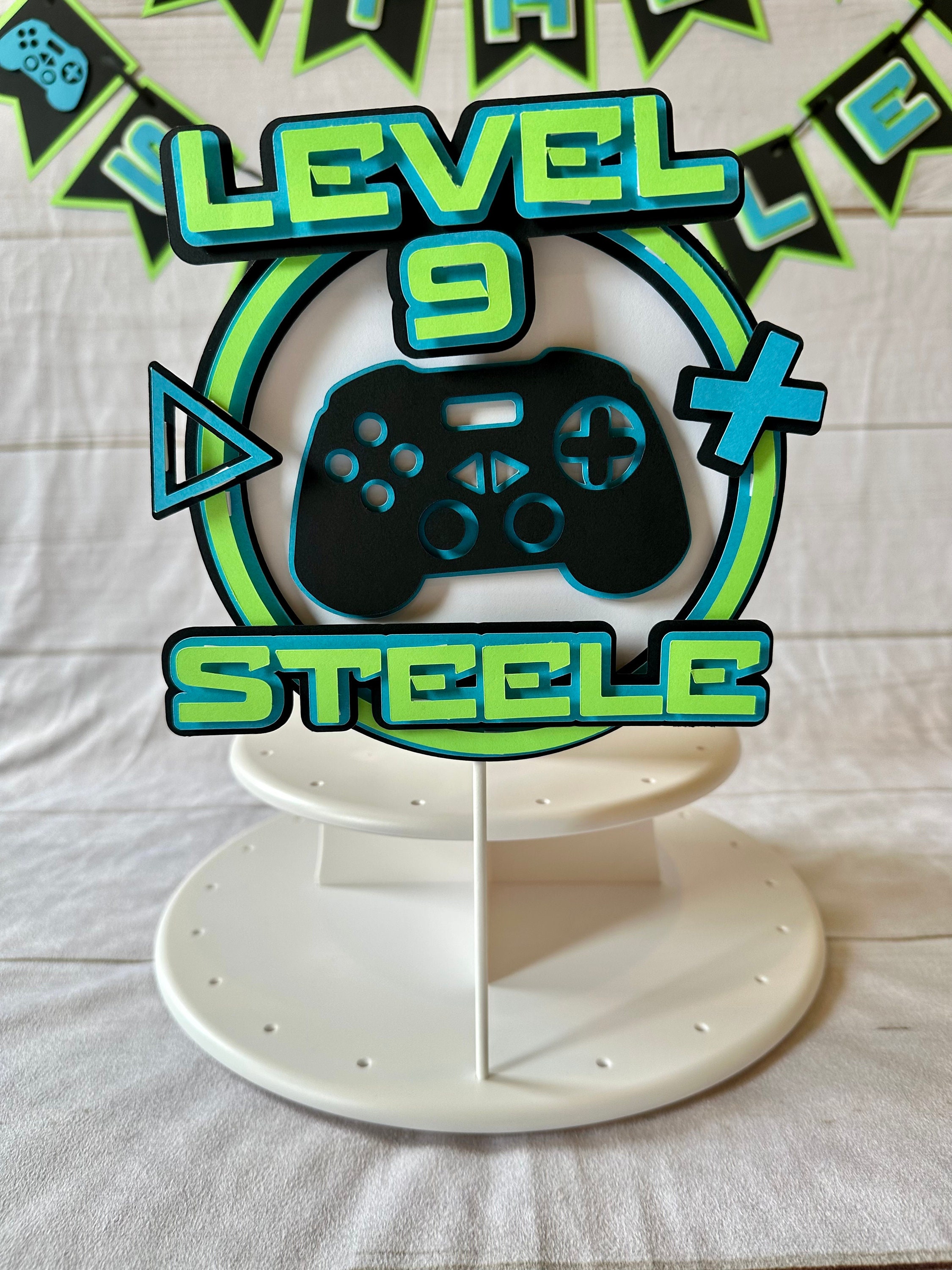 Custom Video Game Birthday Cake Topper/ Level Up/ Gaming - Etsy