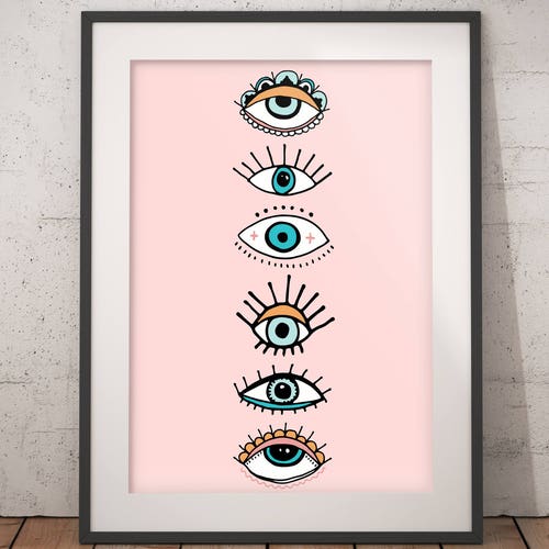 Eye Print Eye Illustration Print Minimal Home Decor Print | Etsy