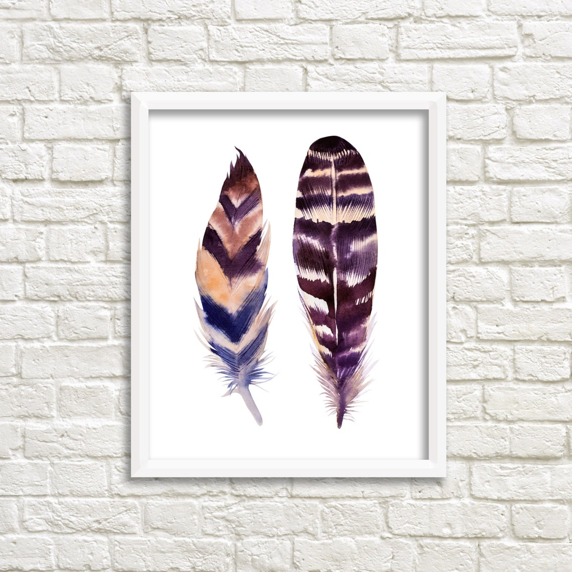 Printable Art Feather Print, Feather Art, Boho Wall Art, Feather ...