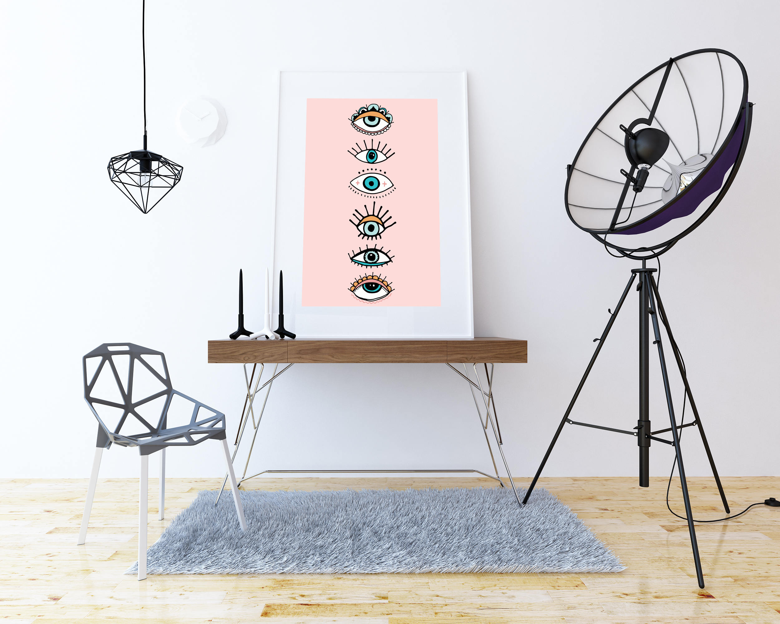 Eye Print, Eye Illustration Print, Minimal Home Decor Print, Nordic ...