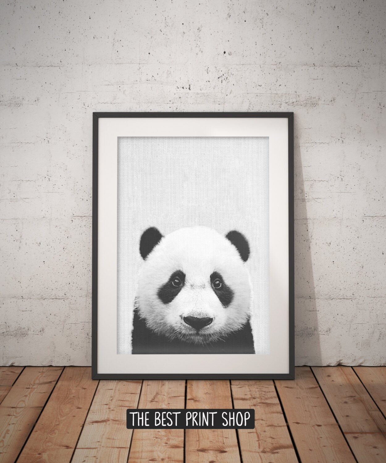 Panda Print, Panda Bear, Panda Wall Decor, Panda Photo, Black and White ...