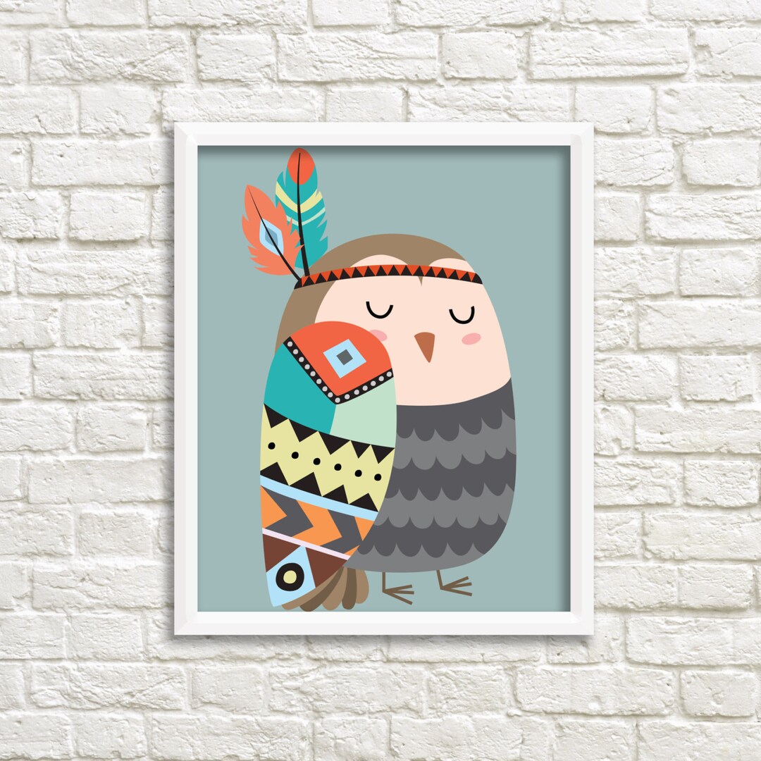 Tribal Bird Sign / Wall Art Print DIY / Native American Indian Tribal ...