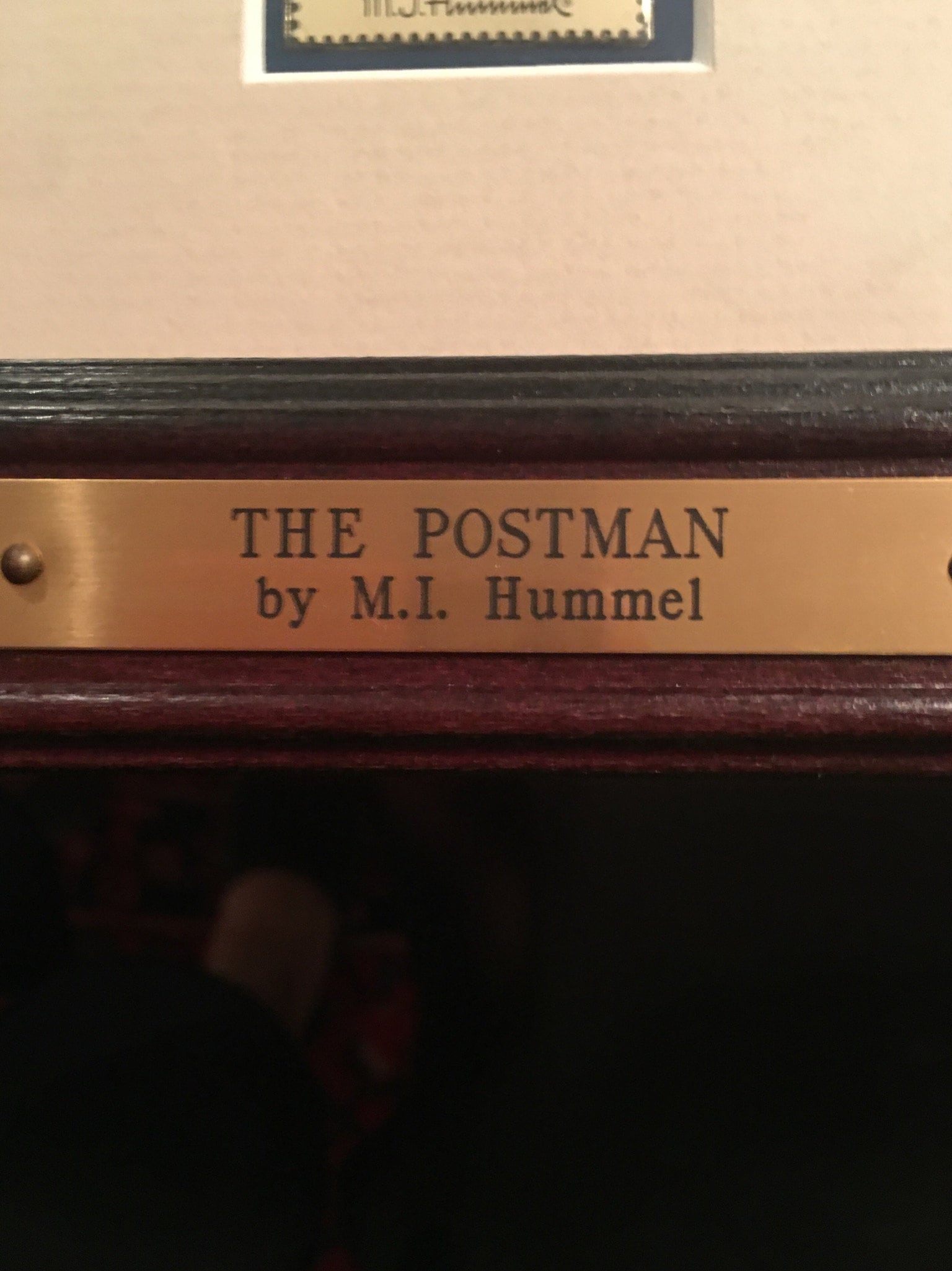 Vtg Framed Hummel the Postman Print With 3 Stamps 17 X 22 - Etsy