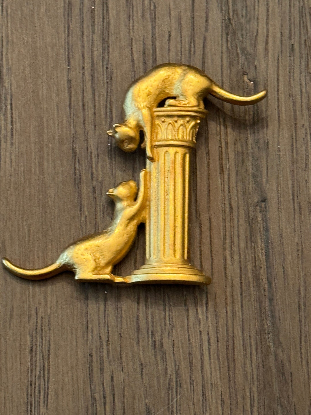 Vintage Signed JJ Gold Tone 2 Cats Kitten Jewelry Pin Brooch - Etsy