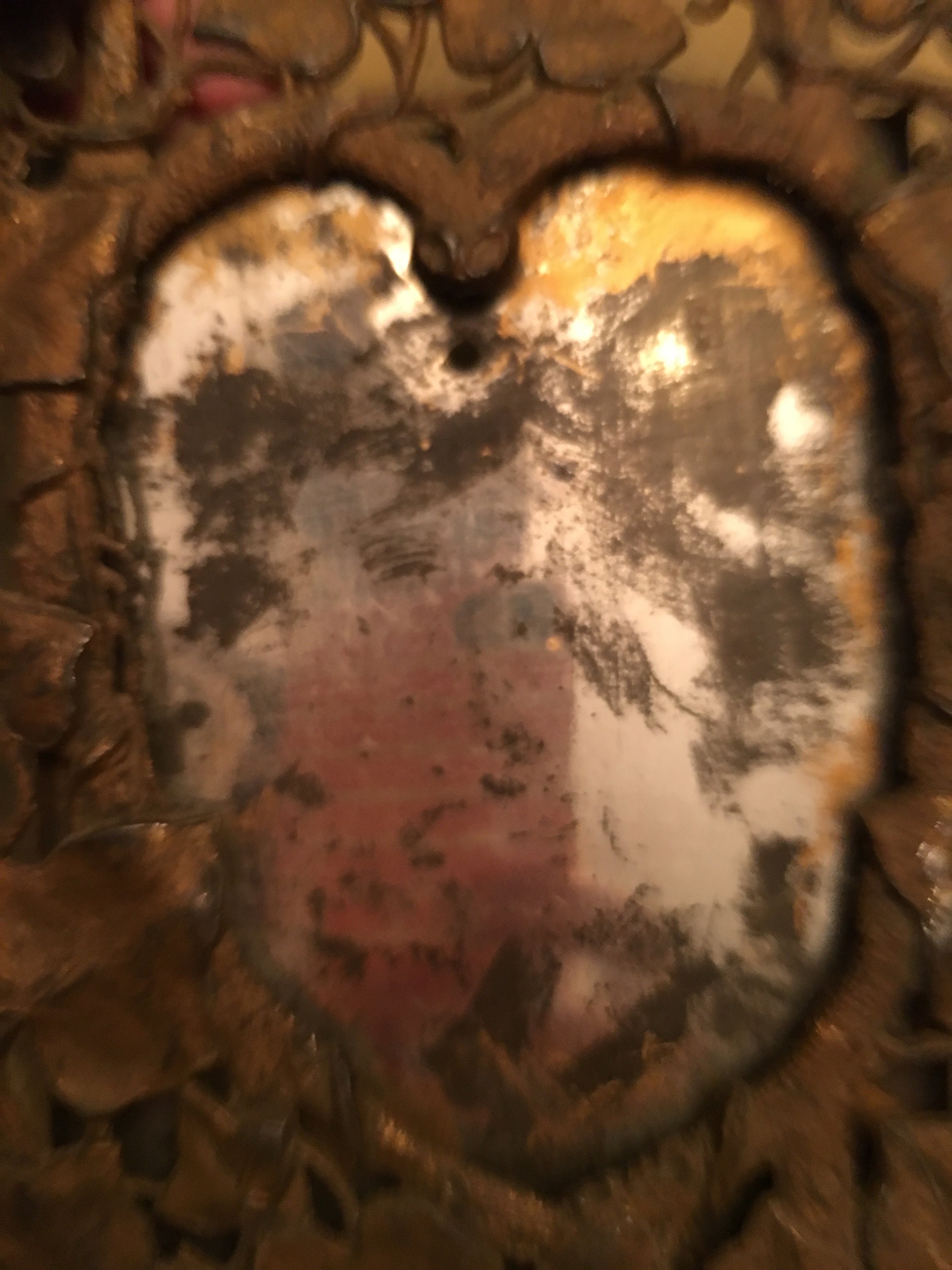 Antique Handmade Metal Picture Frame Leaves and Heart Rustic - Etsy