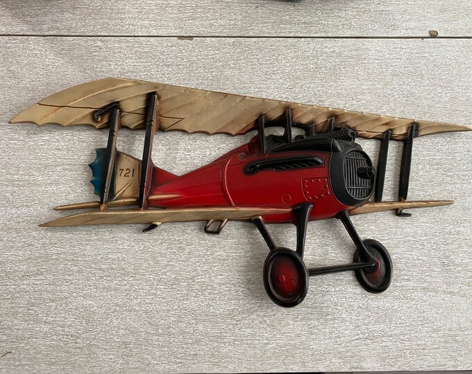 Vintage Sexton Large Metal Airplane Wall Decor - Etsy