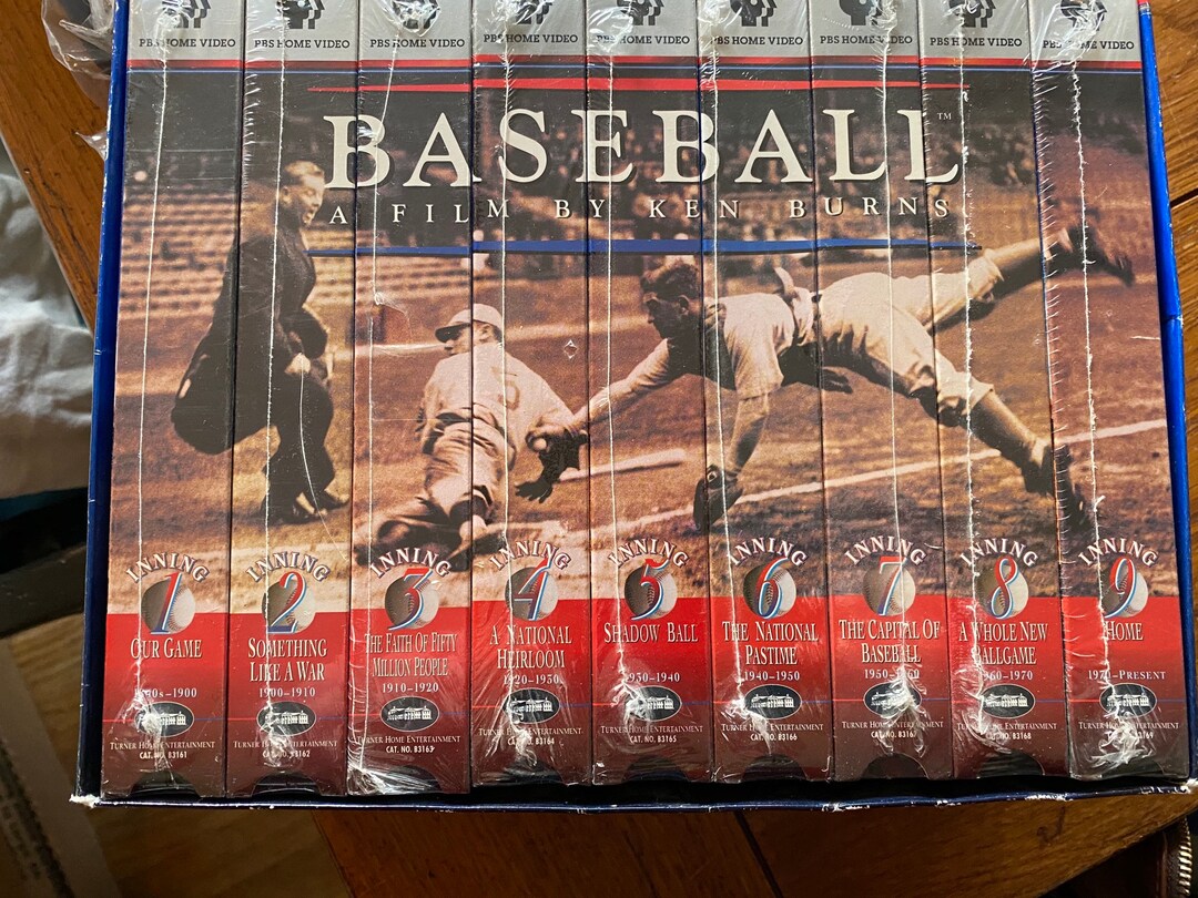 Baseball A Film by Ken Burns 9 VHS Box Set. 1994. Brand New - Etsy