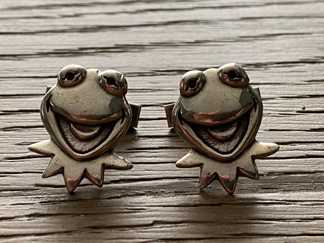 Vintage RARE Kermit the Frog Sterling Cuff Links - Etsy