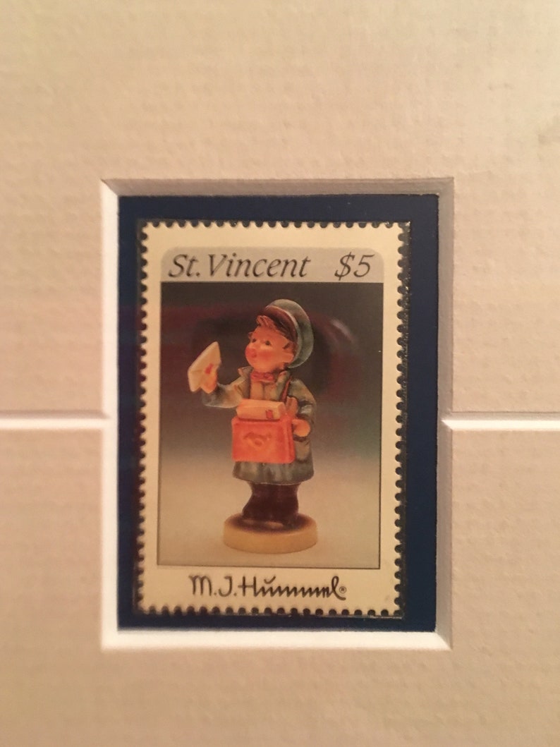 Vtg Framed Hummel “the Postman” Print With 3 Stamps 17 X 22 - Etsy