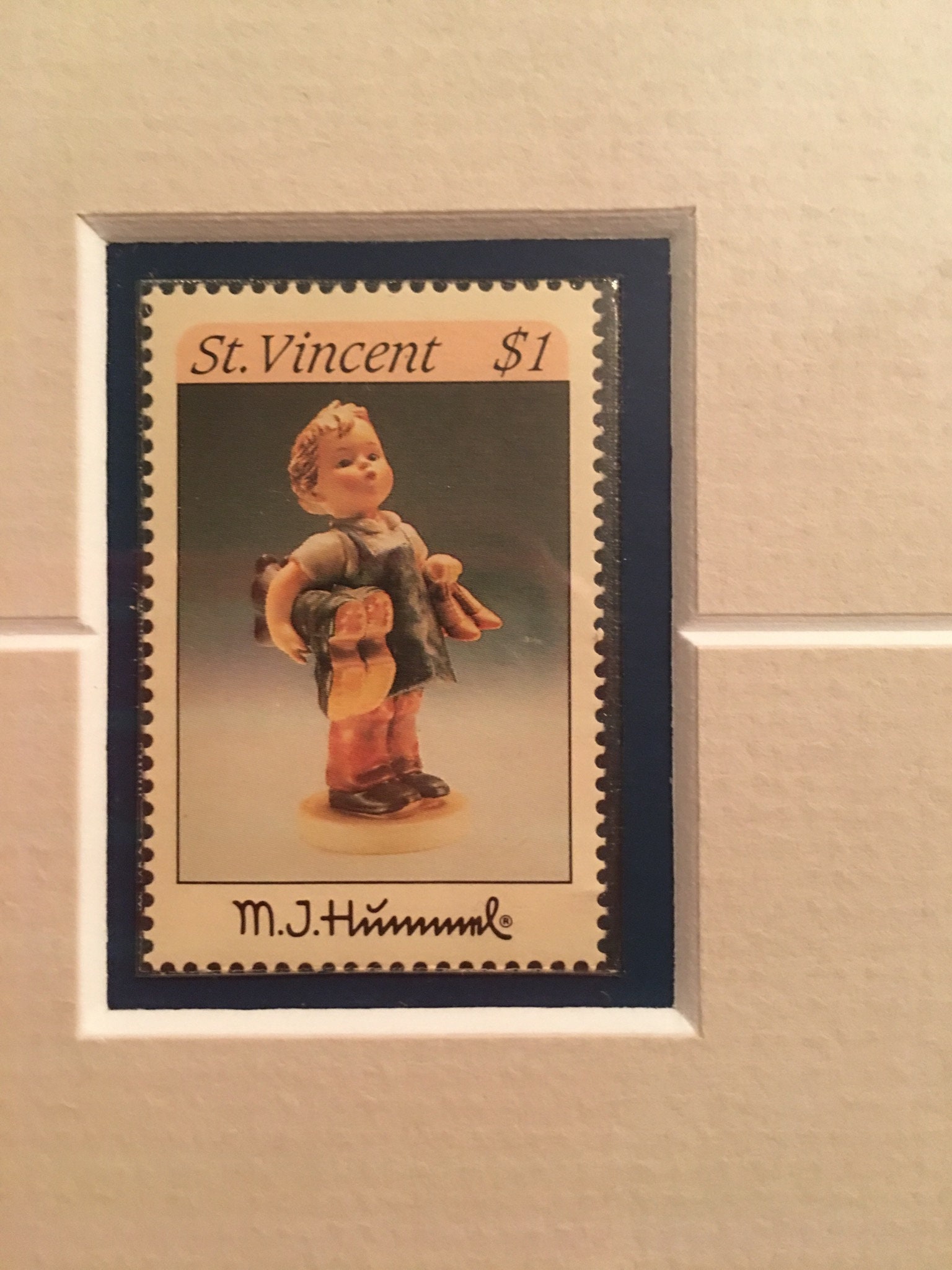 Vtg Framed Hummel the Postman Print With 3 Stamps 17 X 22 - Etsy