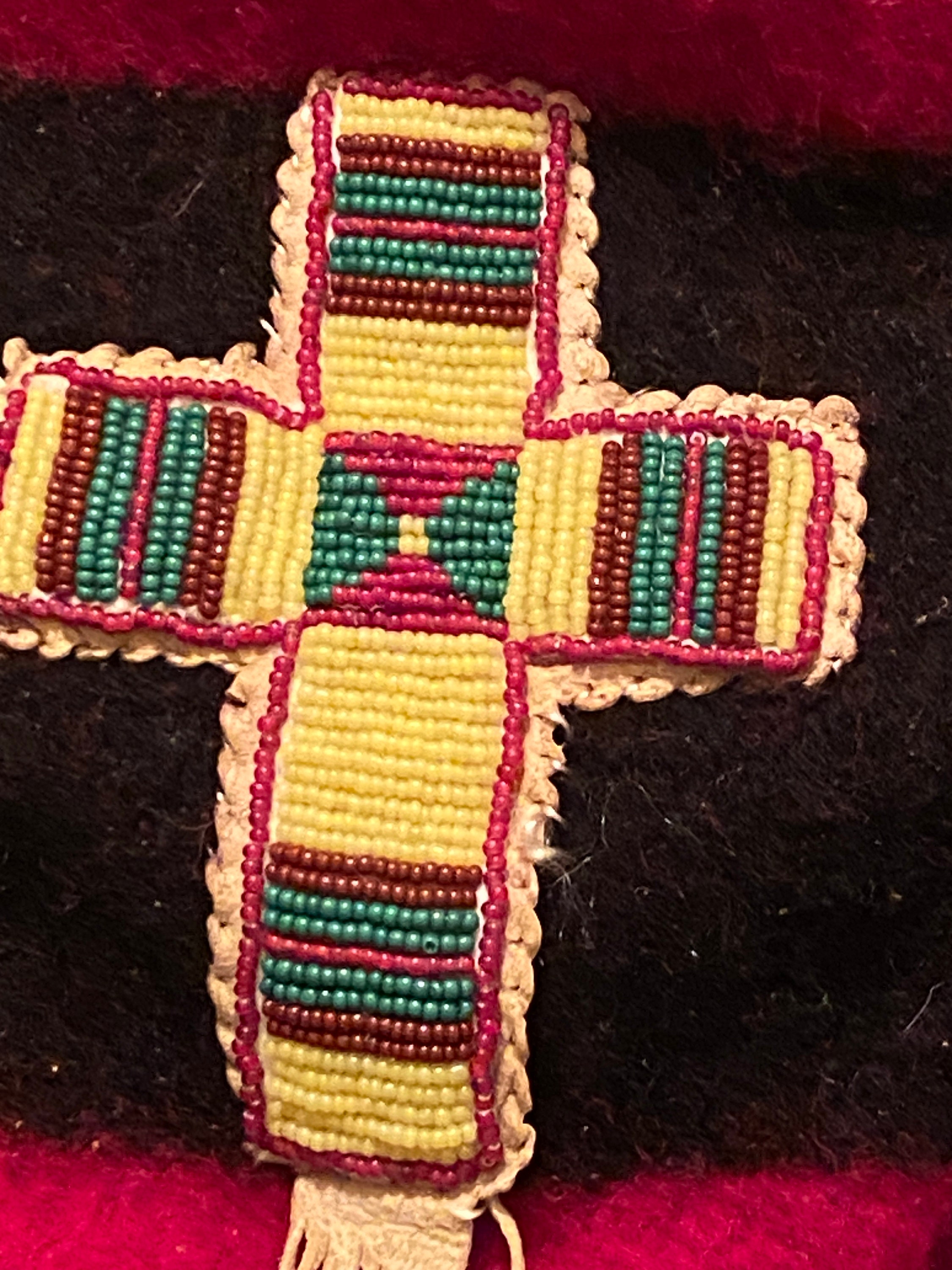 Vintage Wool Beaded Capote Hooded Coat Red Black Hooded Blanket Western ...