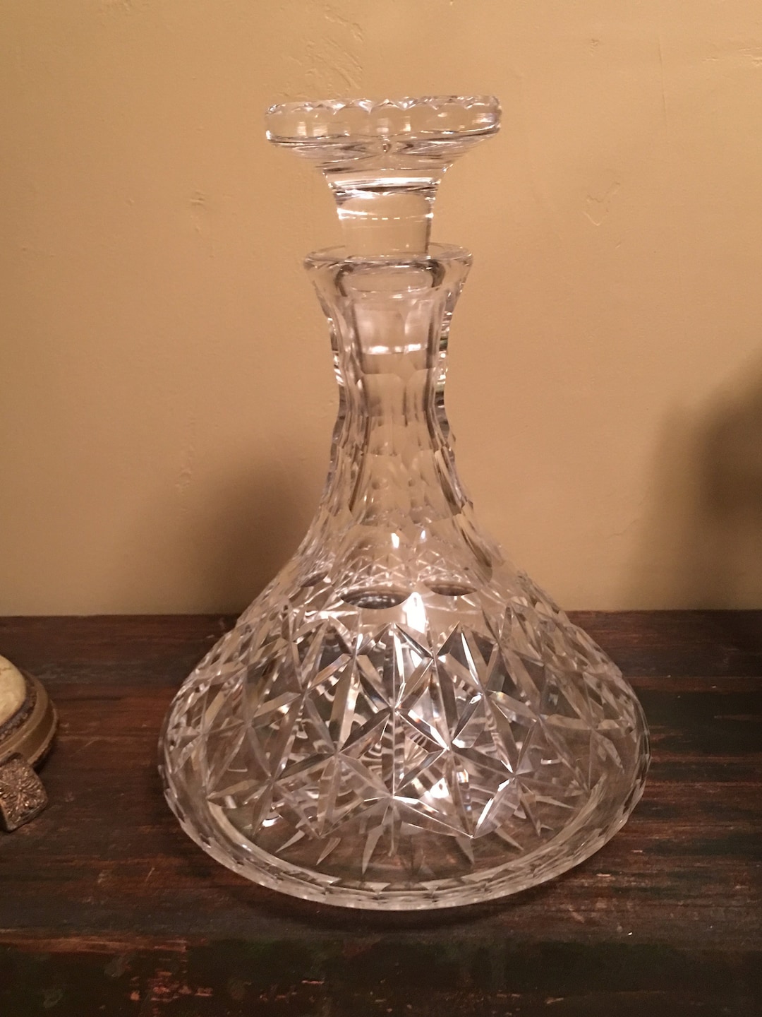 Vintage Stuart Crystal Great Britain Wine Decanter Carafe With Top ...
