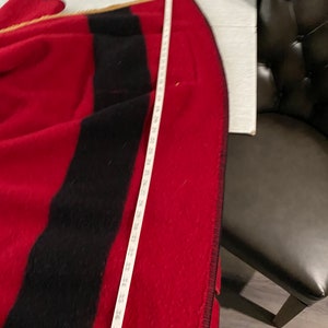 Vintage Wool Beaded Capote Hooded Coat Red Black Hooded Blanket Western ...