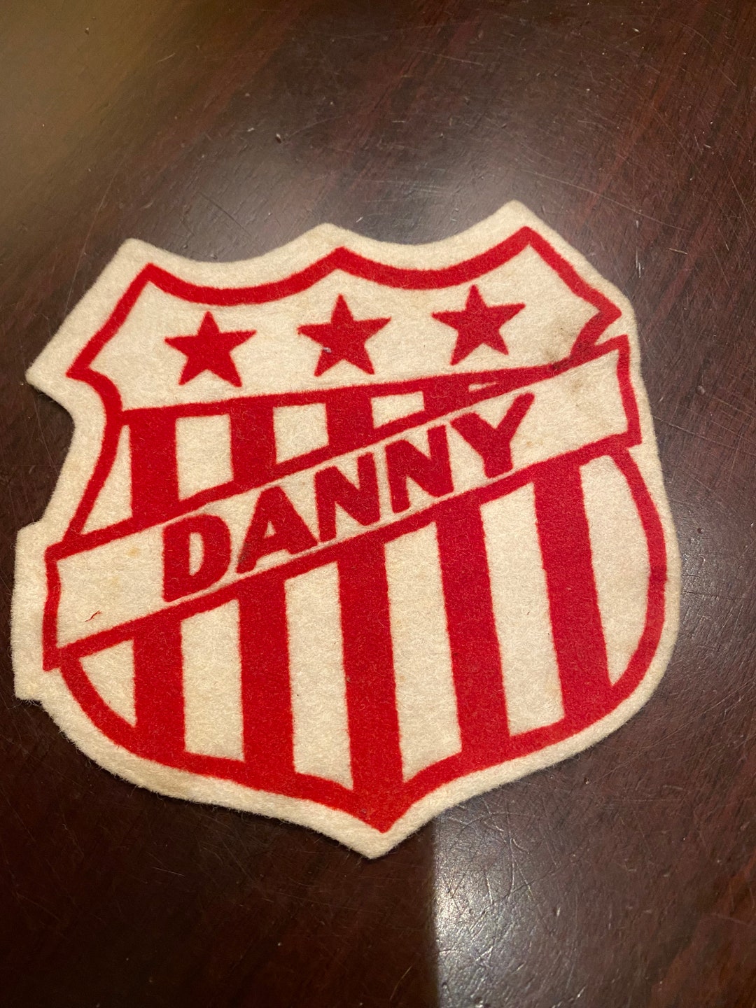Vintage Sweater Varsity Name Patch the Felt Crafters “ Danny “ - Etsy