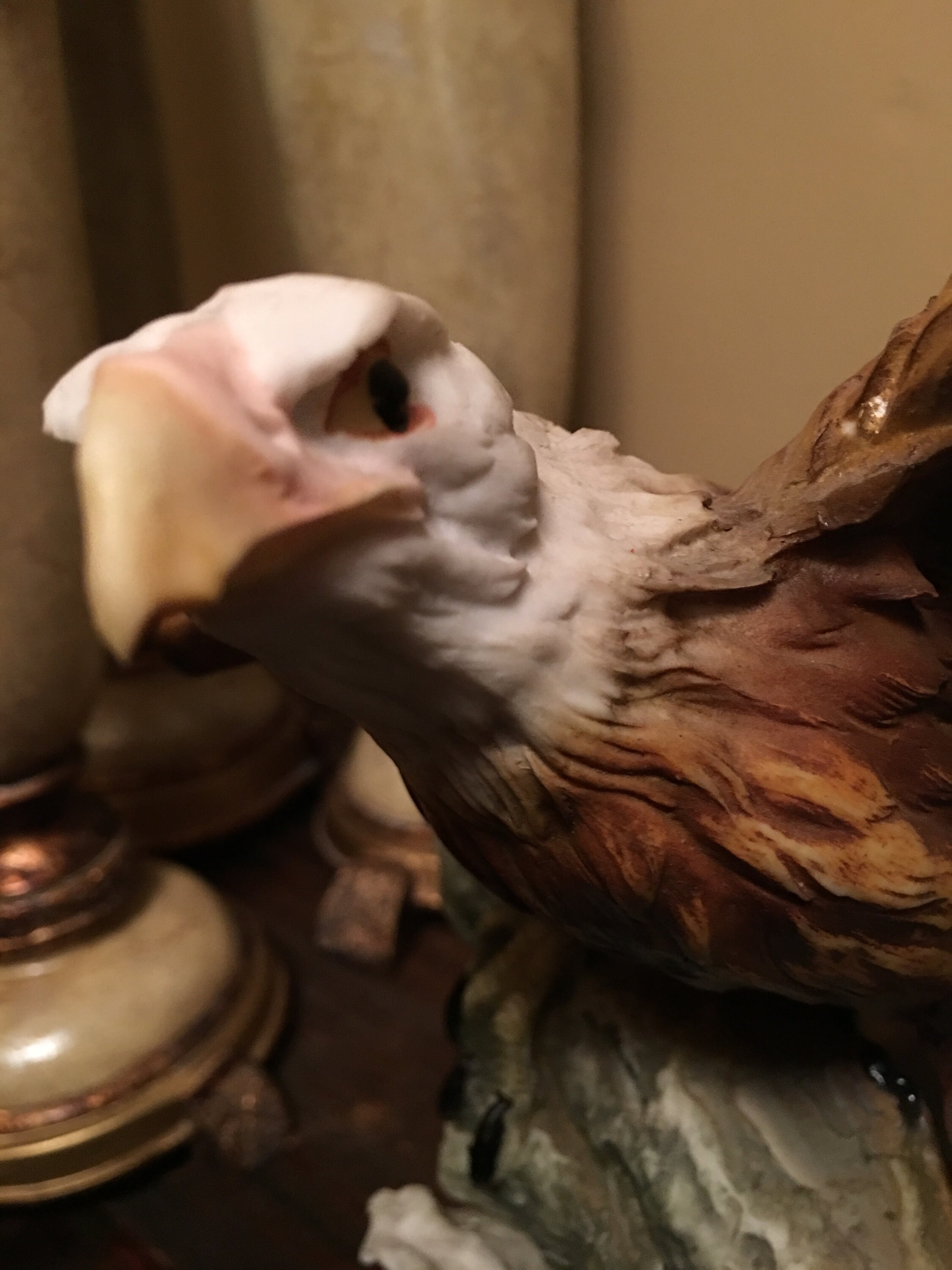 Vintage Elaborate PUCCI Arnart EAGLE Bird Figurine on Wood Base ...
