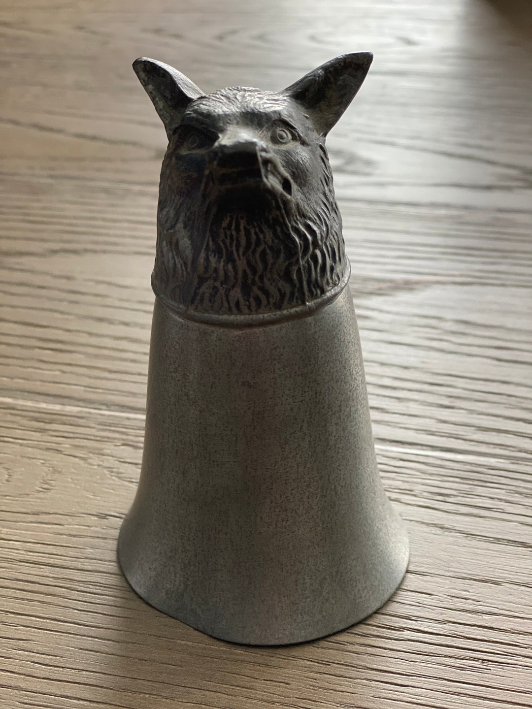 Vintage Pewter Fox Wolf Coyote Dog Head Shot Glass Stirrup Cup - Etsy