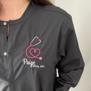 Personalized Scrub Jacket or Scrub Top, Ladies or Unisex Sizing, Custom ...
