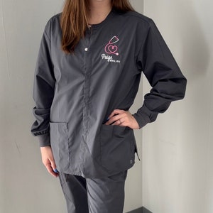 Personalized Scrub Jacket or Scrub Top, Ladies or Unisex Sizing, Custom ...