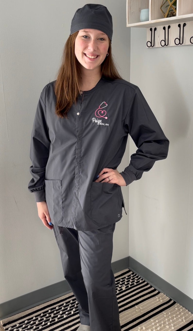 Personalized Scrub Jacket or Scrub Top, Ladies or Unisex Sizing, Custom ...