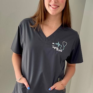 Personalized Scrub Jacket or Scrub Top, Ladies or Unisex Sizing, Custom ...