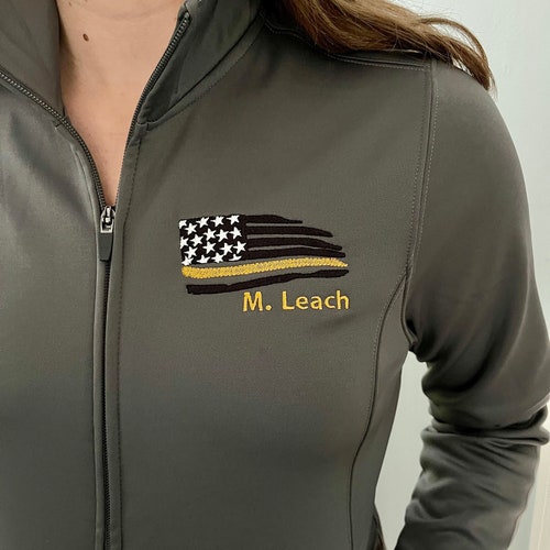 911 Dispatcher Thin Gold Line Personalized Black Metal - Etsy
