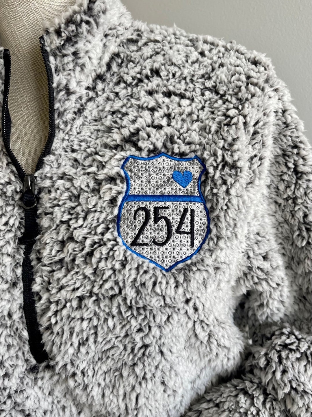 Gift for Police Wife, Girlfriend, Mom Personalized Pullover Sherpa ...