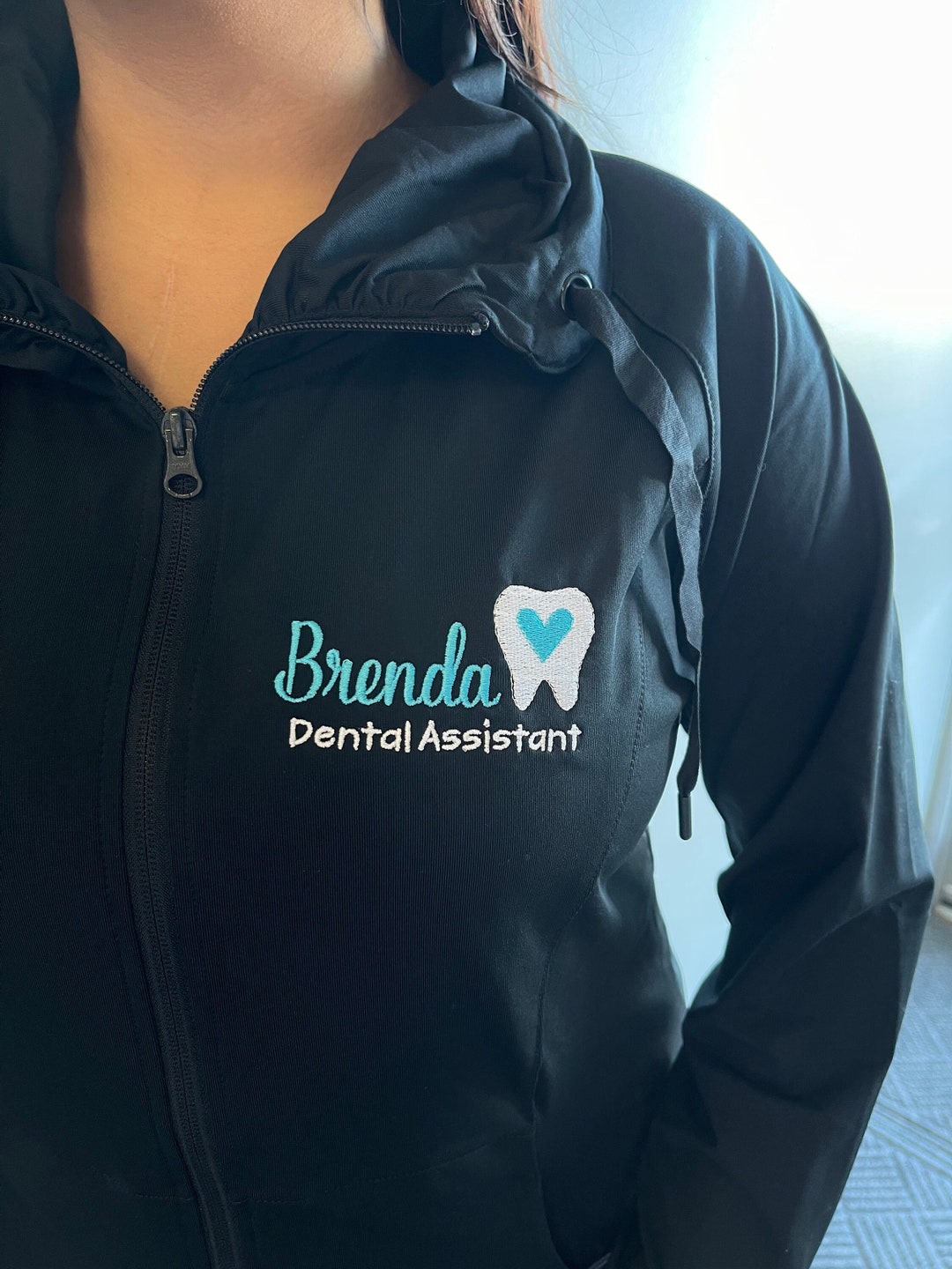 Gift for Dental Assistant, Personalized Tooth Design Full Zip Jacket ...