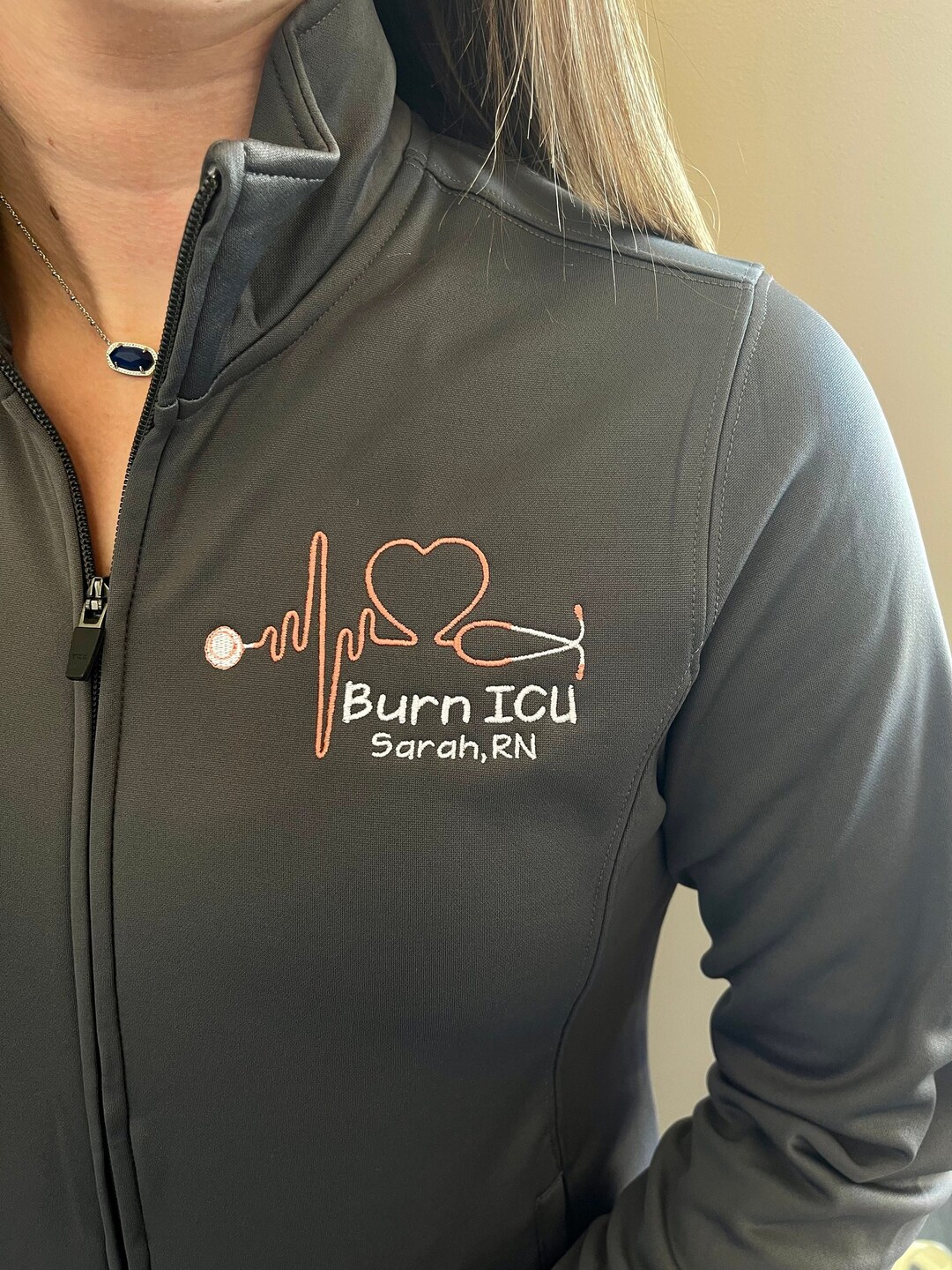 Personalized ICU RN Full Zip Jacket, or Pullover Sweatshirt Gift for ...