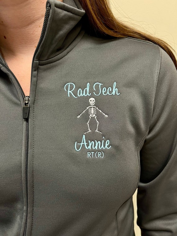 Rad Tech Skeleton Full Zip Jacket With Pockets Personalized - Etsy