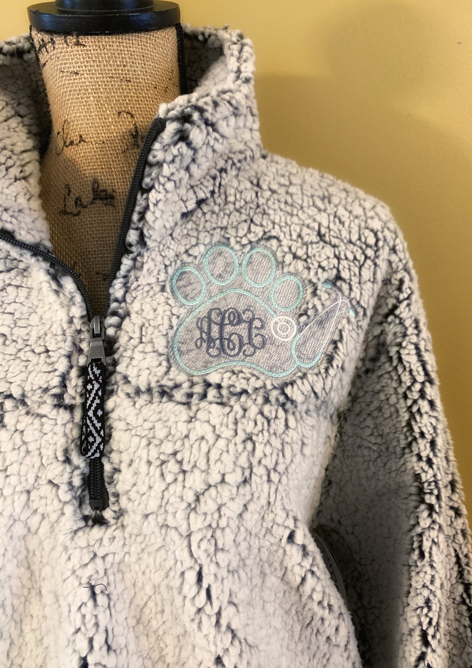 Personalized Vet Sherpa, Veterinarian Jacket, Monogram Embroidered, Vet ...