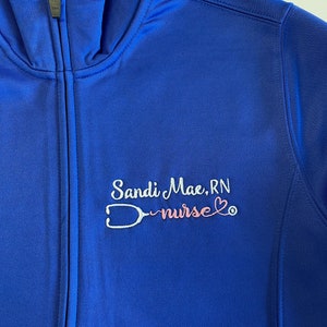 Personalized Nurse Jacket, Full Zip Jacket With Pockets, Custom Gift ...