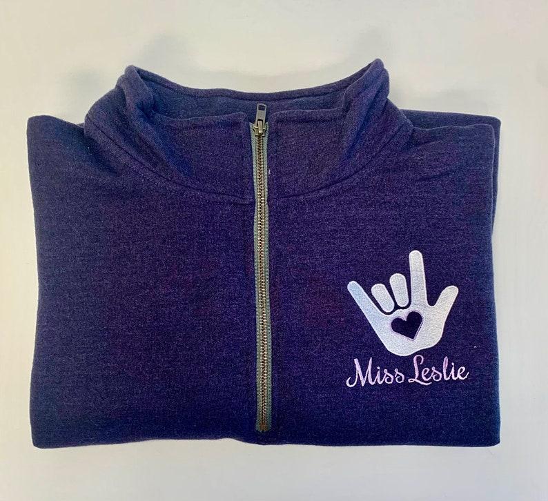 I Love You Sign Language Sweatshirt ASL Gift Personalized - Etsy