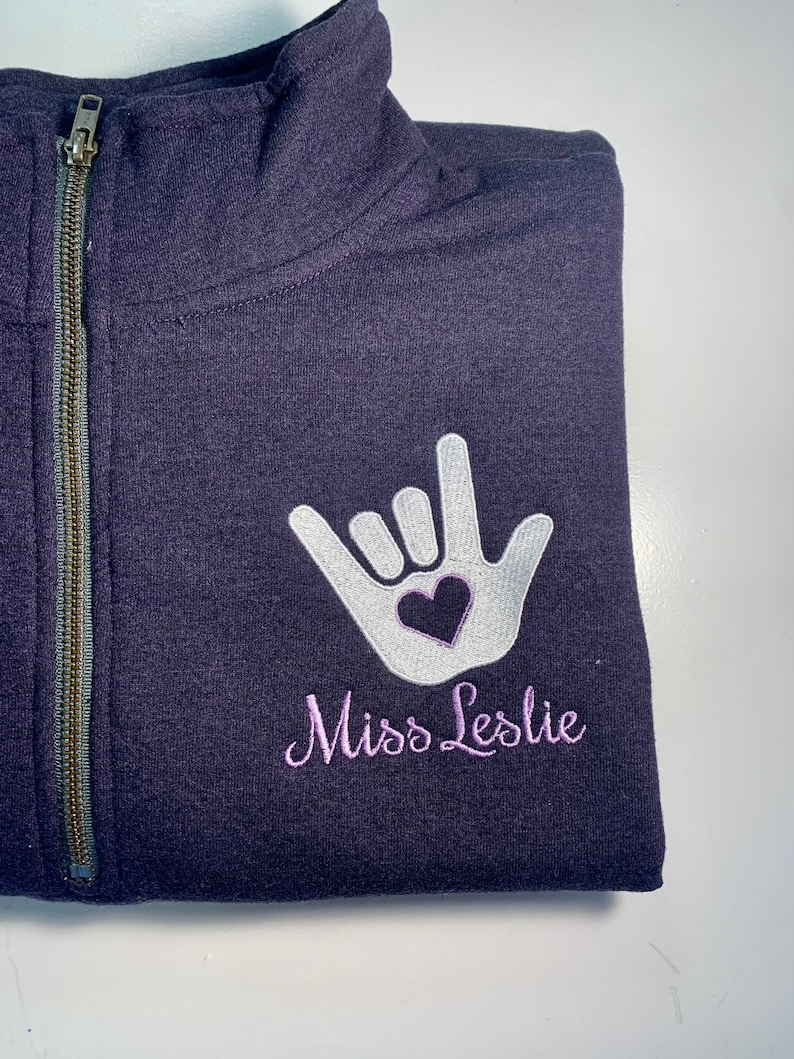 I Love You Sign Language Sweatshirt ASL Gift Personalized - Etsy