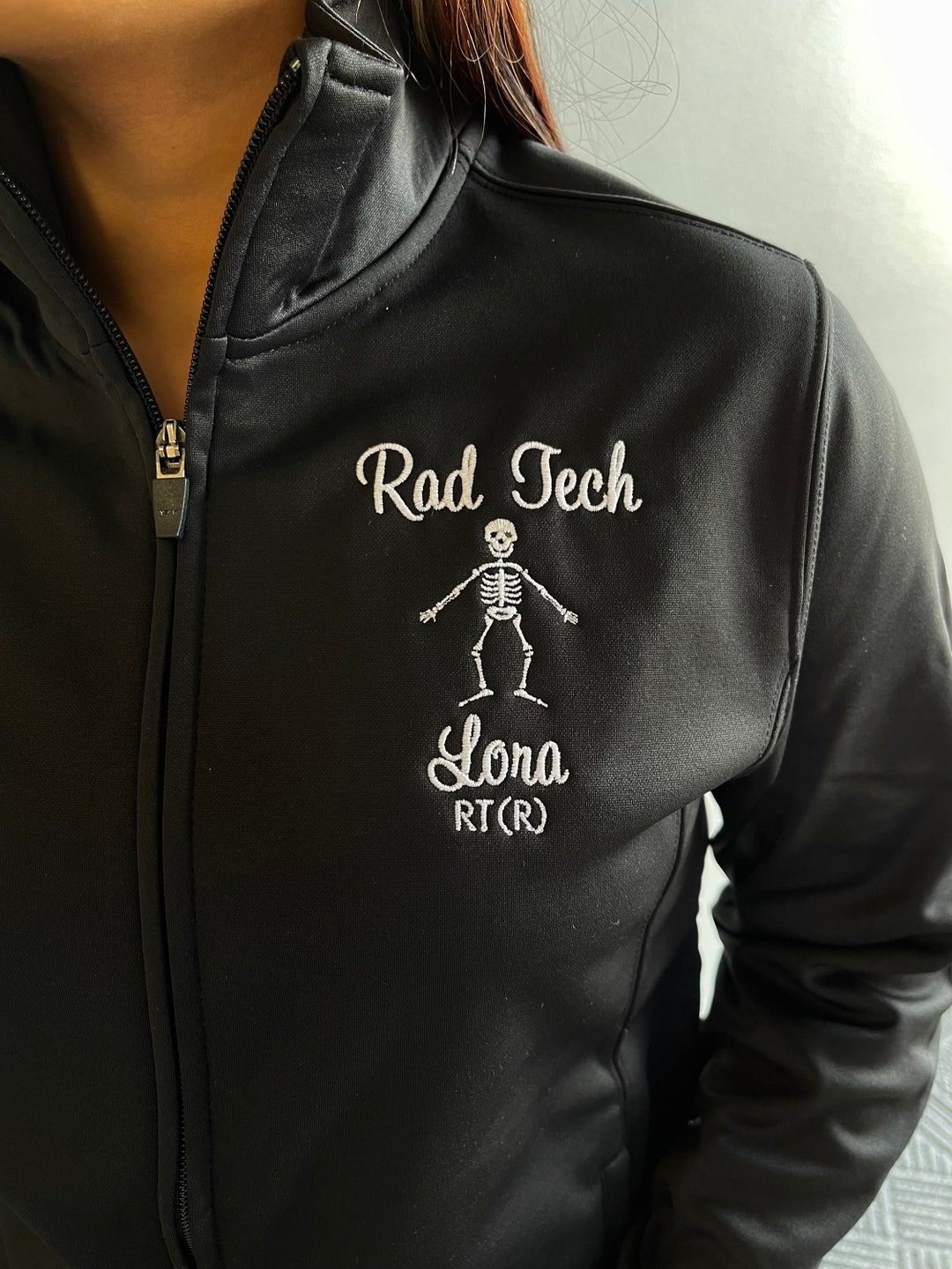 Personalized Rad Tech Gift, Pullover Sweatshirt With Skeleton Design ...
