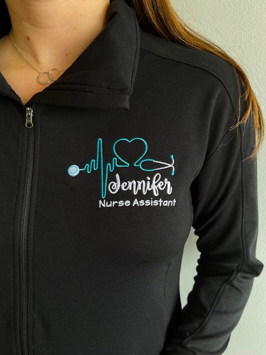 Gift for Nurse Assistant, CNA, RNA, Personalized Full Zip Sweatshirt ...