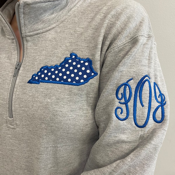 Appliqué Quarter Zip - Etsy