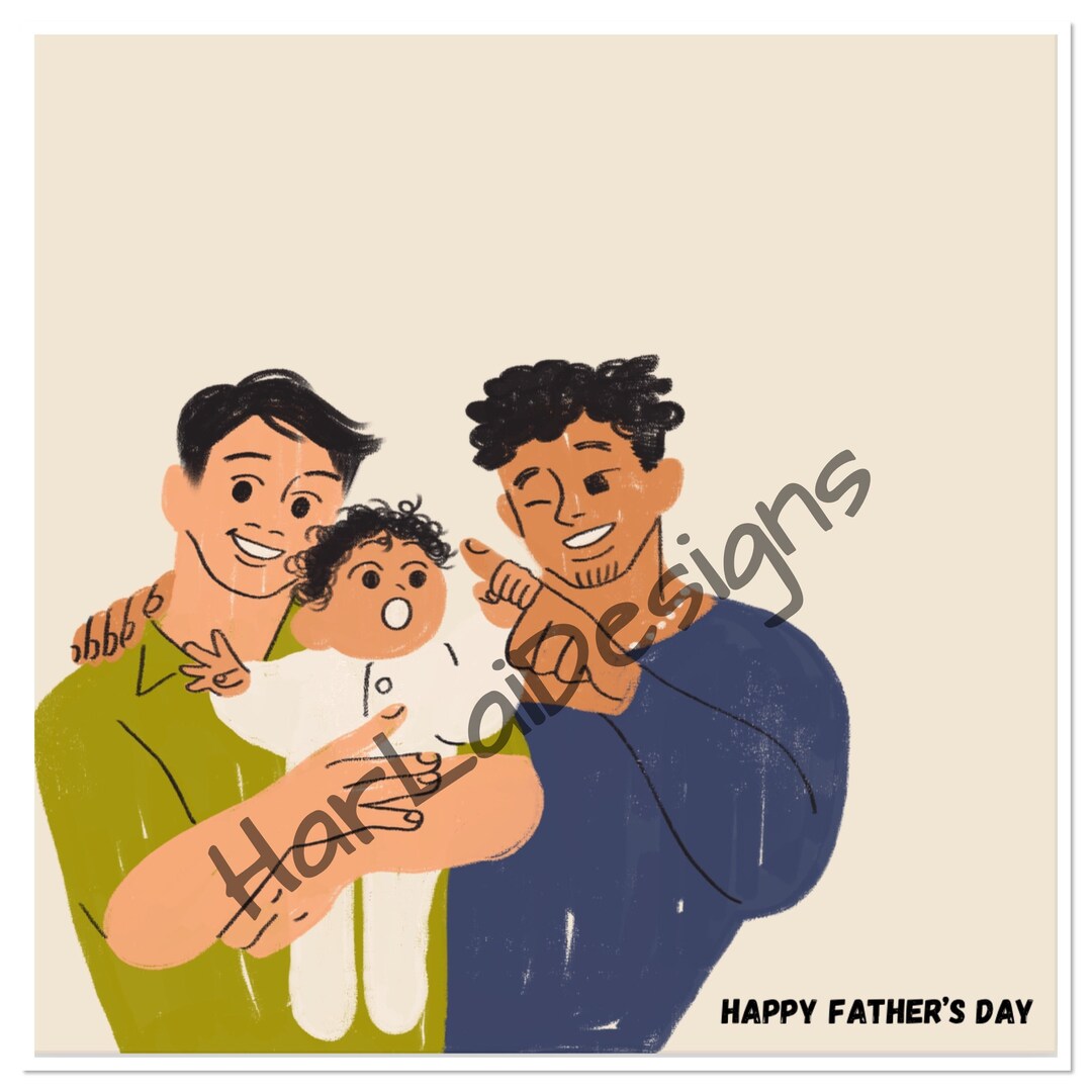 Two Daddies Father's Day Card INSTANT DOWNLOAD - Etsy
