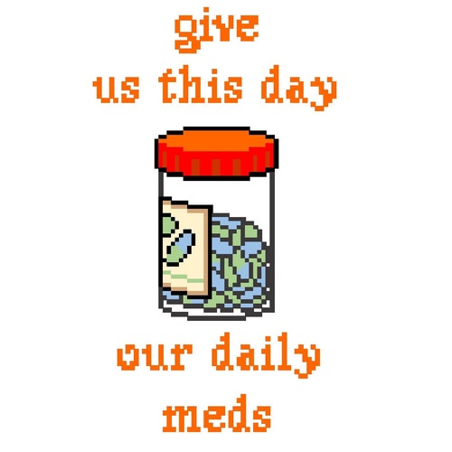 Our Daily Meds Counted Cross Stitch Pattern Instant Download - Etsy