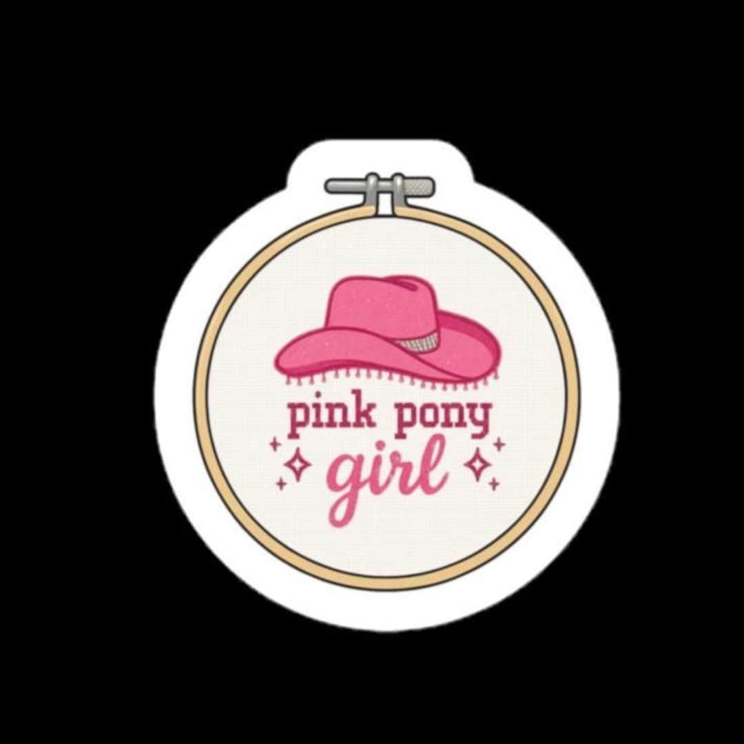 Pink Pony Girl Vinyl Sticker - Etsy