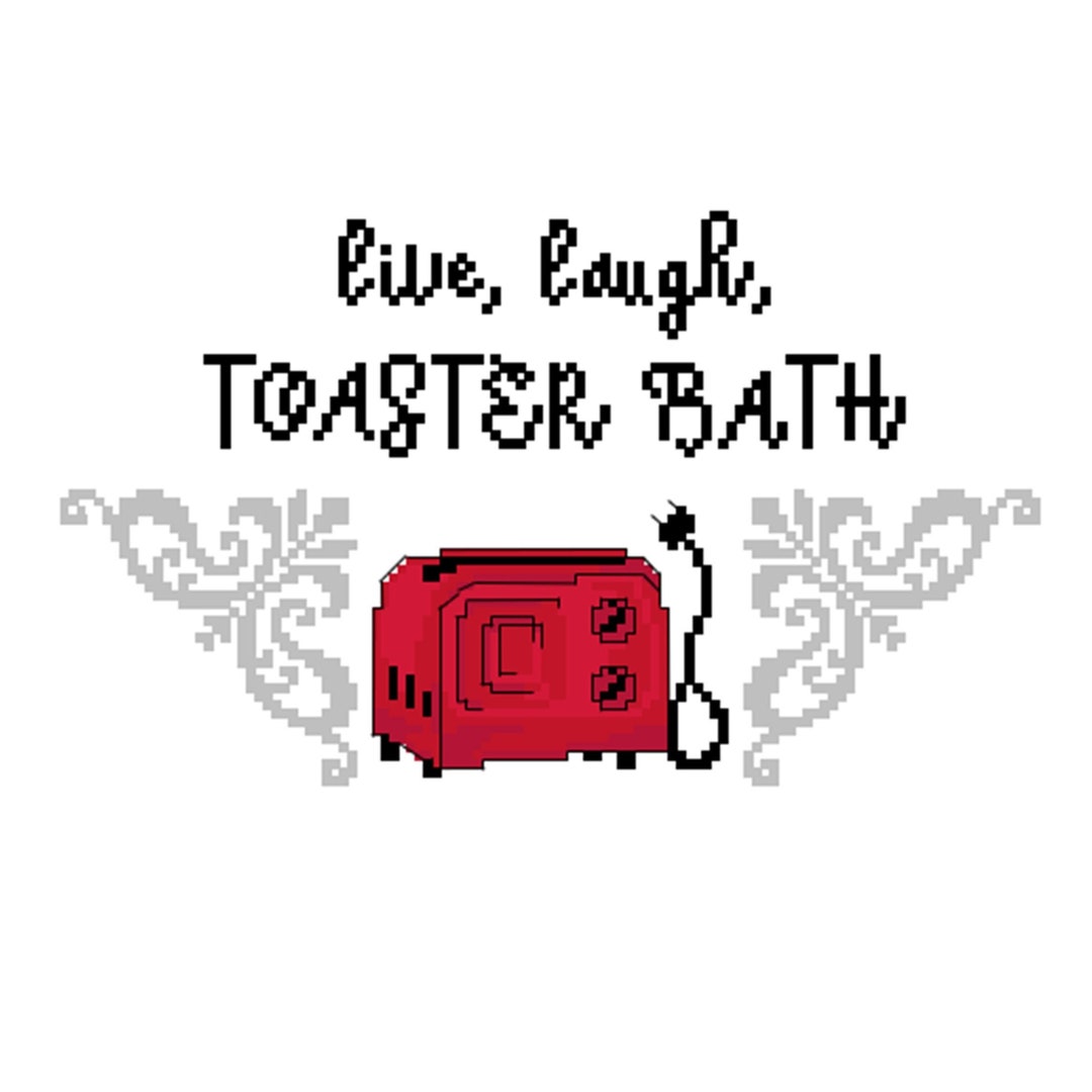 Live Laugh Toaster Bath - Funny Cross Stitch PATTERN - Etsy